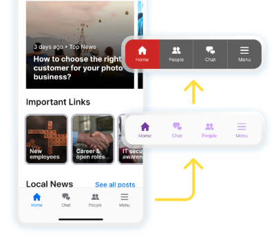Customize the Bottom Navigation Bar for Mobile Apps | Staffbase ...